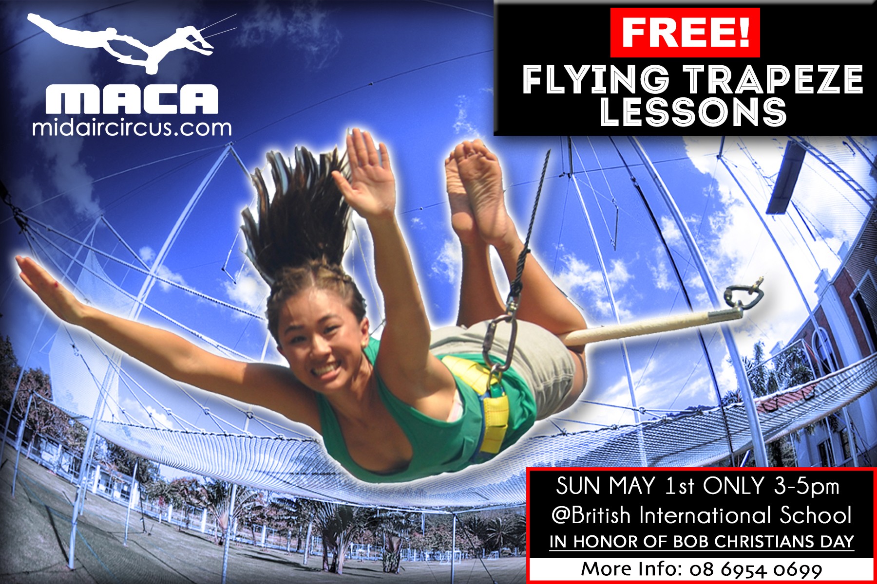 FREE TRAPEZE LESSONS SUN MAY 1st - Mid Air Circus Arts Co., Ltd